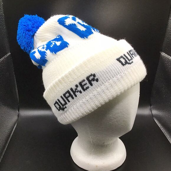 Unbranded | Accessories | Vintage Quaker Oats Beanie Hat Pom Pom ...